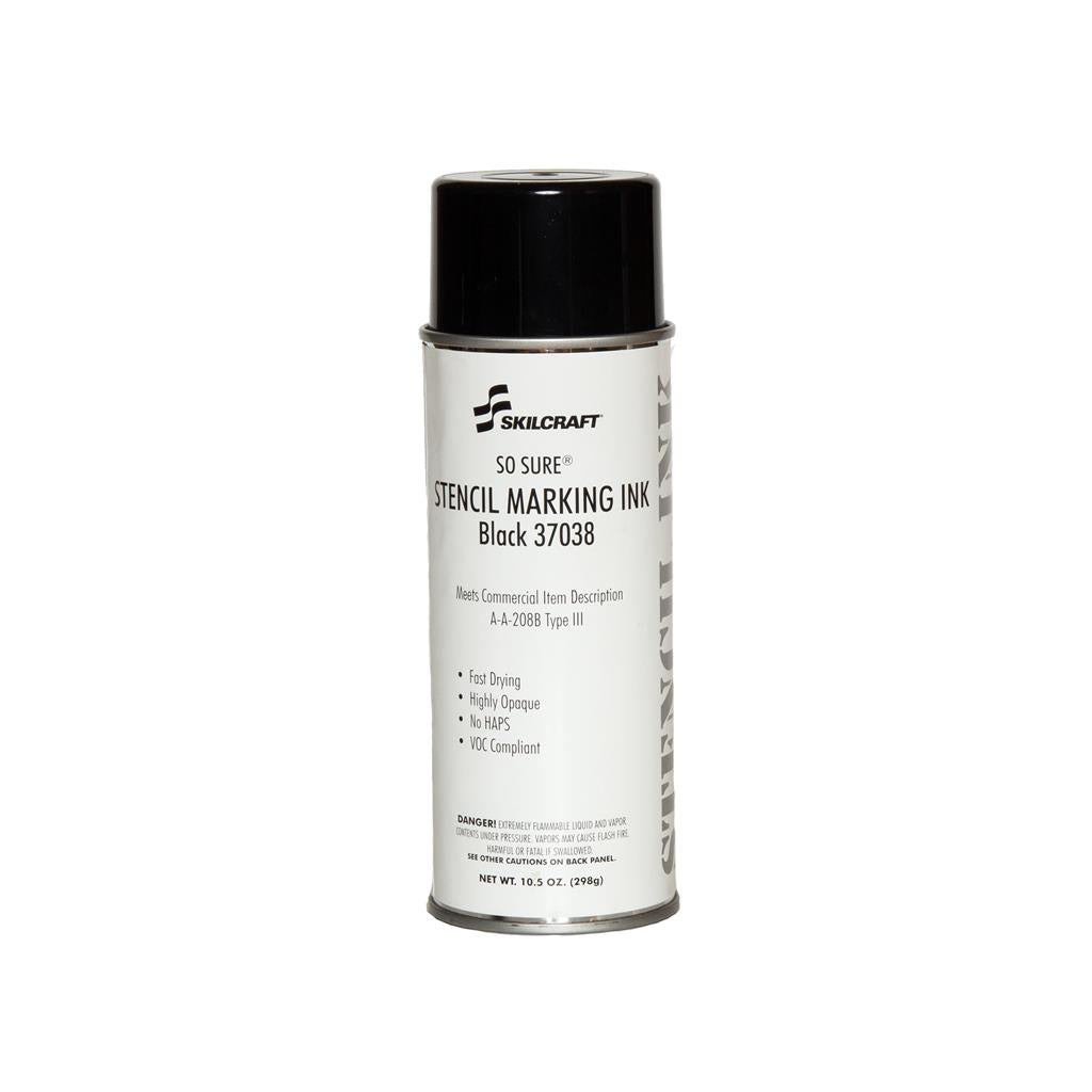 SO-SURE STENCIL INK A-A-208 BLACK 37038