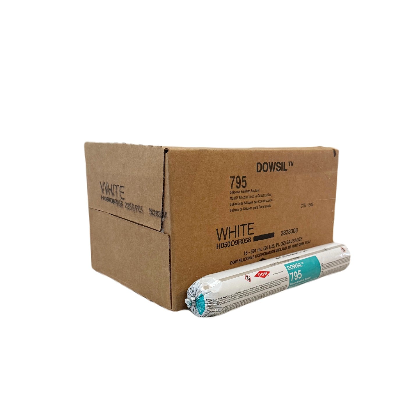 DOWSIL 795 Silicone Building Sealant 20 oz Sausage (White)