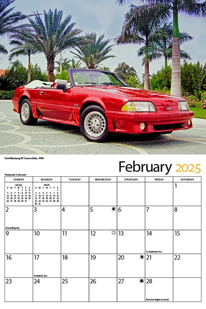 Classic Mustangs 2025 Calendar